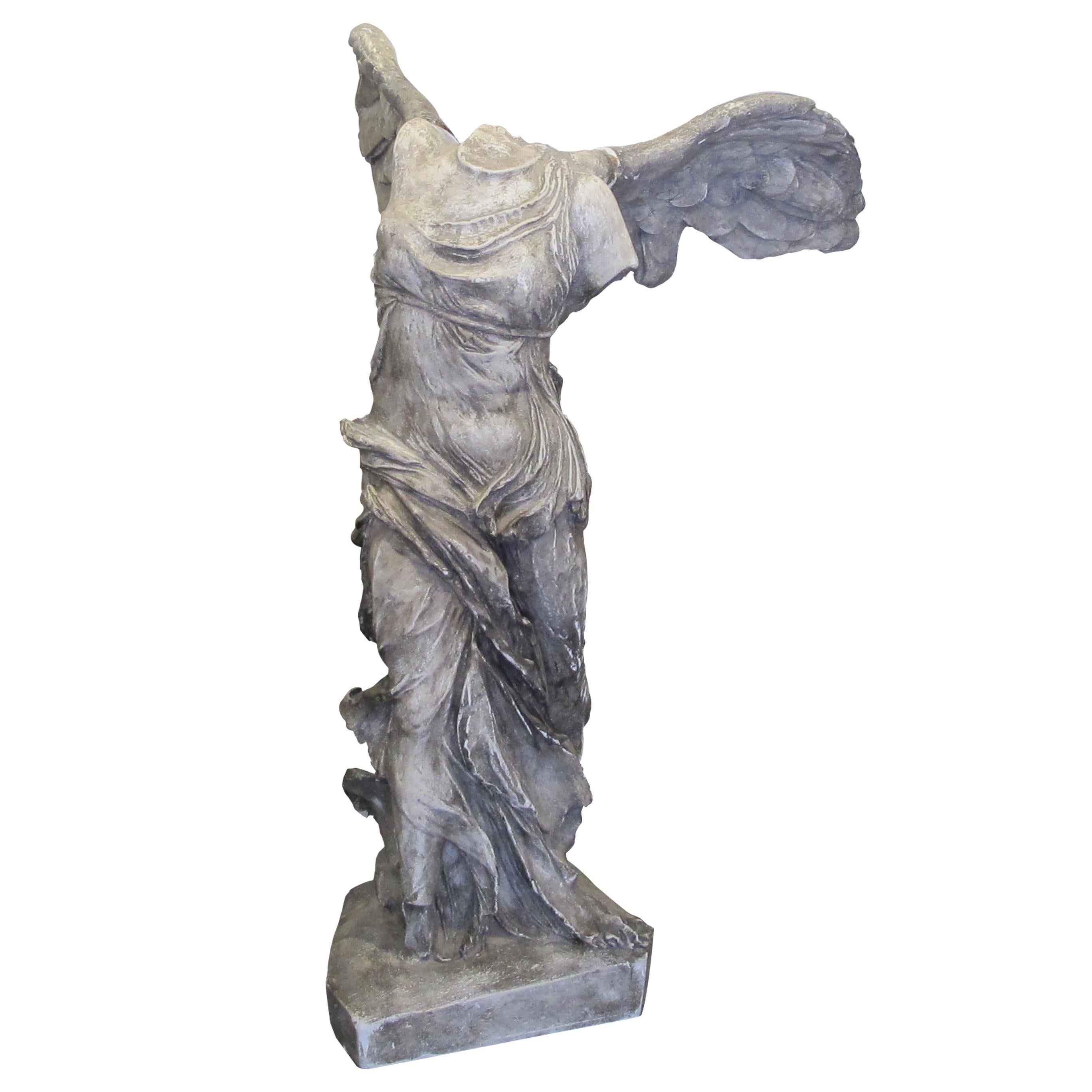 Late 19th French Century Nike Goddess of Victory Plaster Statue of ...