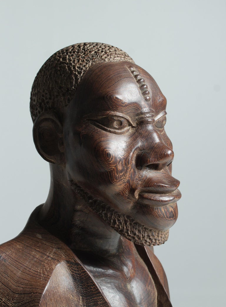 Late 19th or Early 20th Century Bust, Sculpture, Carved Wood For Sale ...