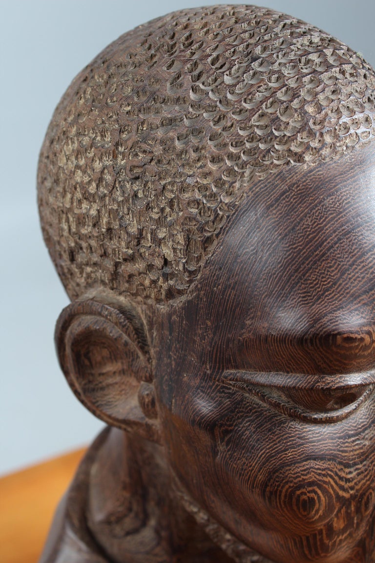 Late 19th or Early 20th Century Bust, Sculpture, Carved Wood For Sale ...