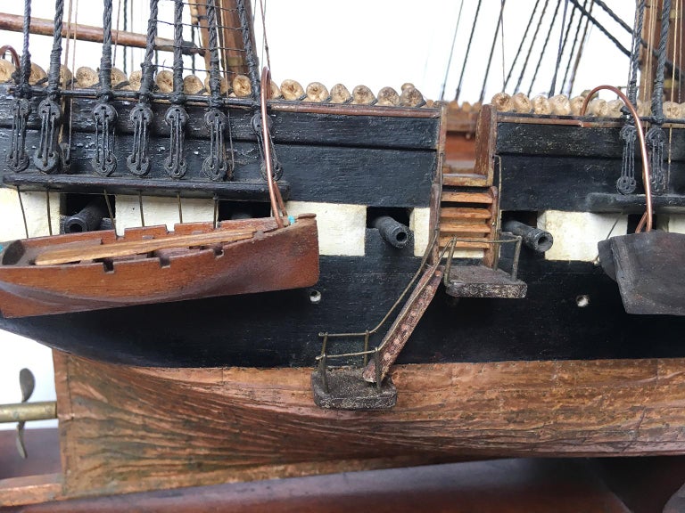 Late 19th or Early 20th Century Italian Three-Masted Steam-Frigate ...