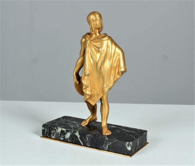 Late 19th or Early 20th Century Sculpture, Athlete with Discus, Édouard ...