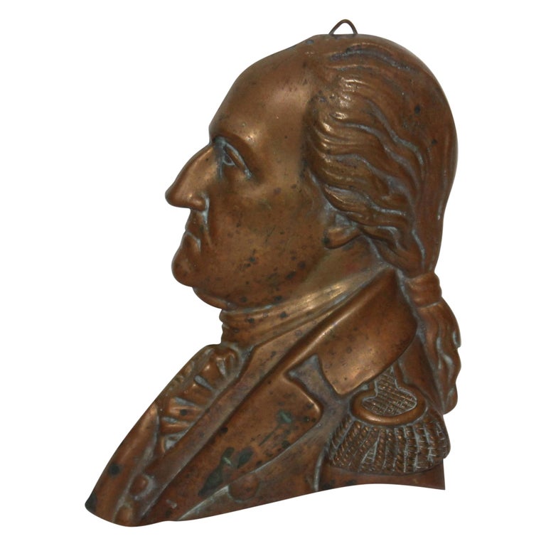 Late 19th Century Bronze George Washington Plaque For Sale at 1stDibs