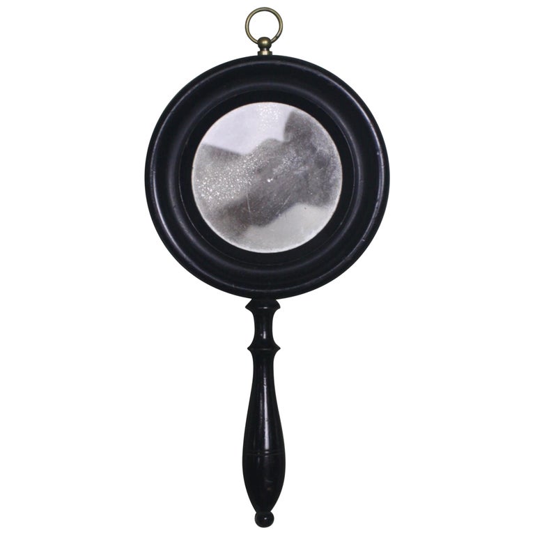 Collection of Ten Ebonized Scientific Optical Mirrors Concave Convex ...