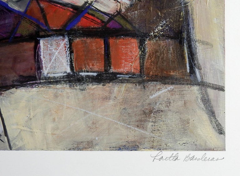 Late 20th Century Abstract Mixed Media Painting For Sale at 1stDibs