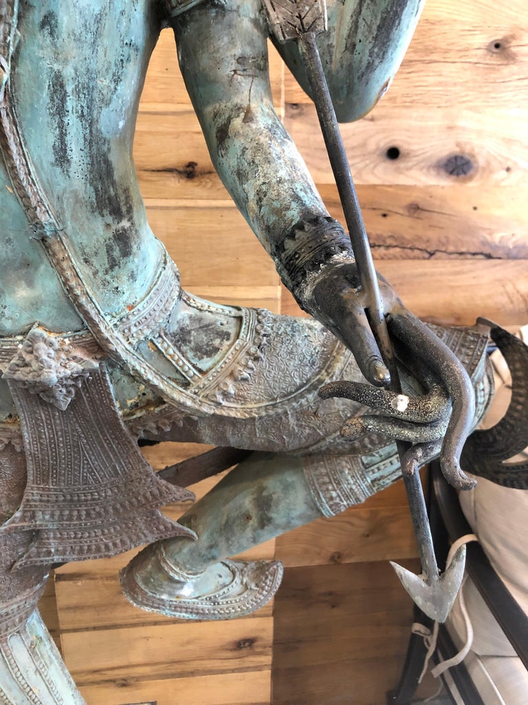 Late 20th Century Bronze Hindu Goddess of Protection For Sale at ...