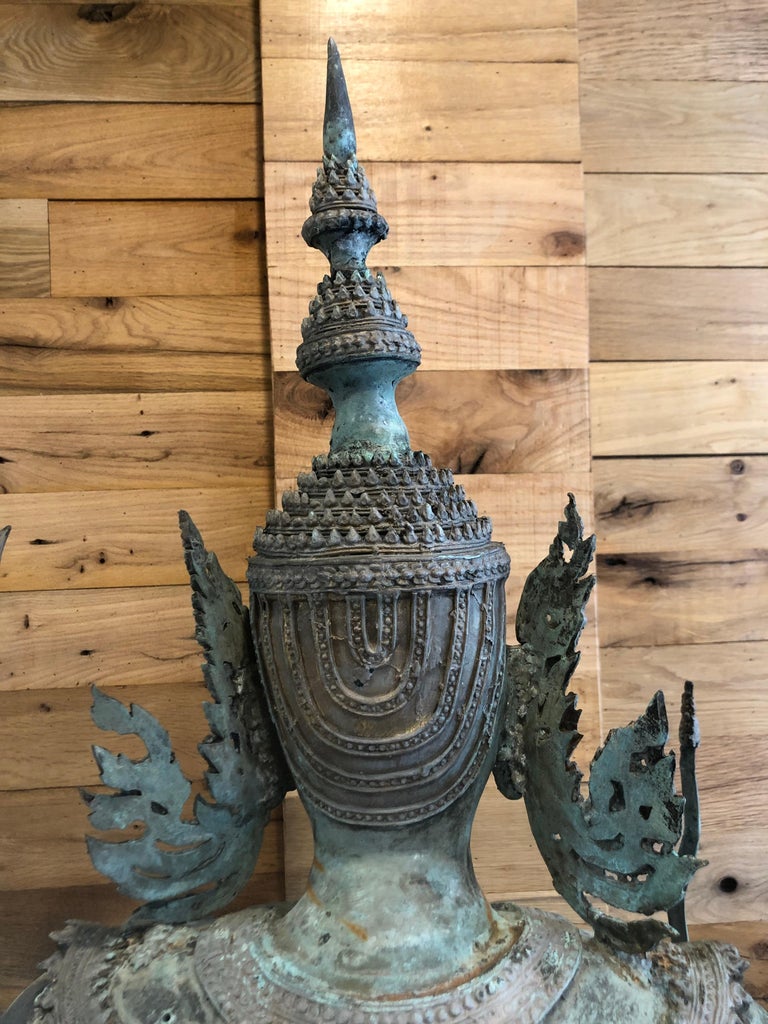 Late 20th Century Bronze Hindu Goddess of Protection For Sale at ...