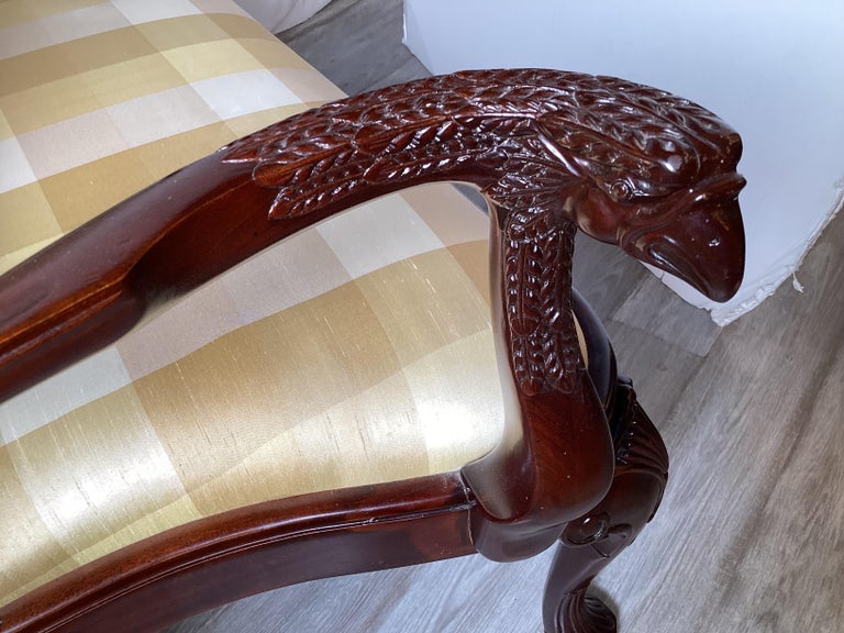 Late 20th Century Carved Georgian Style Upholstered Setee By Maitland ...