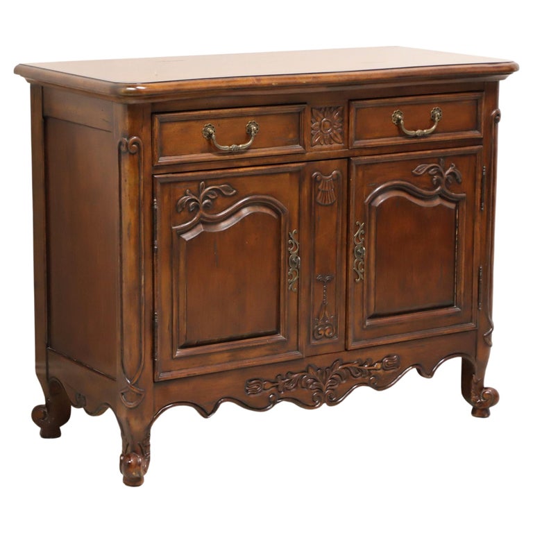 Late 20th Century Cherry French Country Server For Sale at 1stDibs