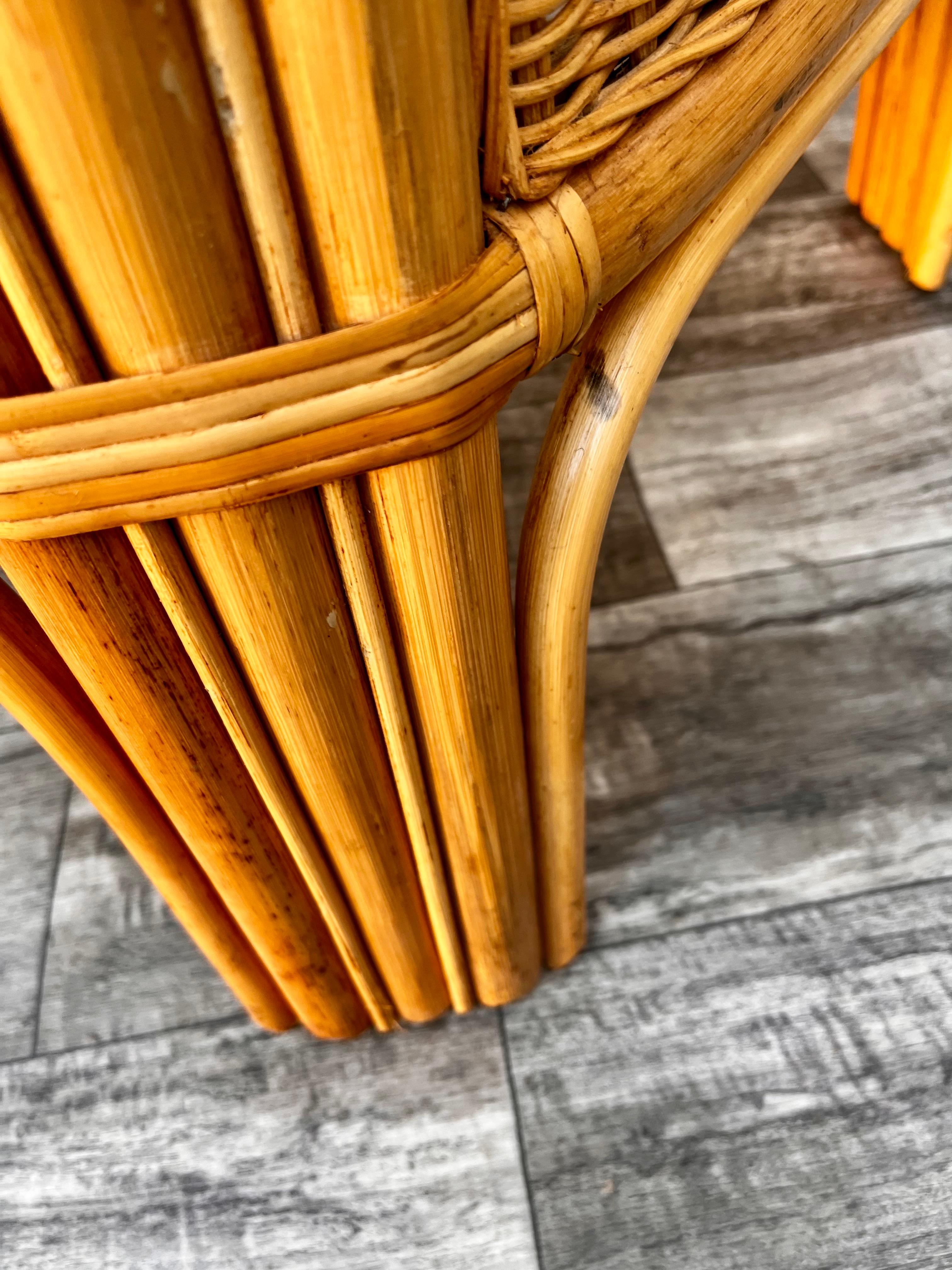 Late 20th Century Coastal Style Weaved Rattan Coffee Table, circa 1980s ...