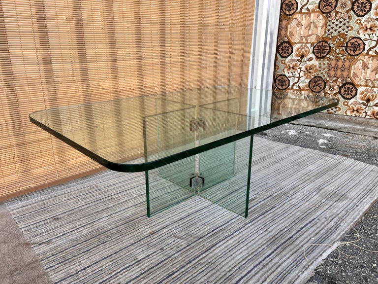 Late 20th Century Glass Coffee Table in the Leon Rosen for Pace ...