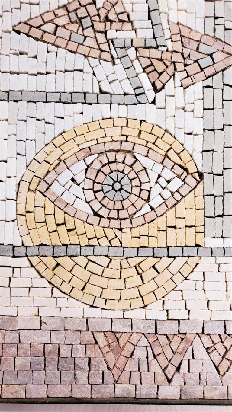 Late 20th Century Italian Abstract Mosaic Tile, Framed For Sale at 1stDibs