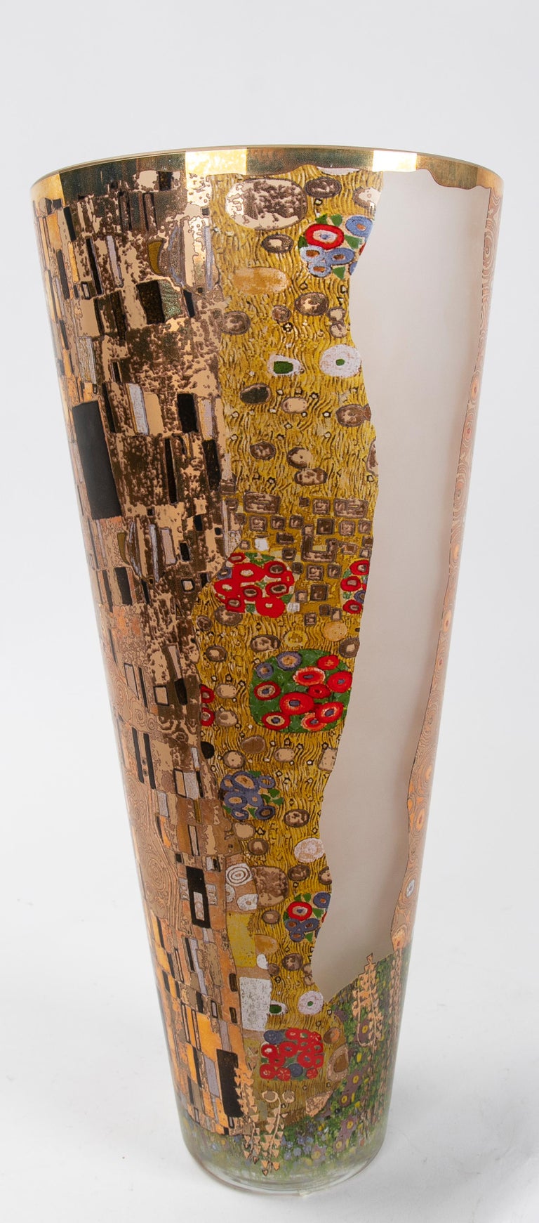 Late 20th Century Large Goebel Vase in Porcelain with Gustav Klimt ...