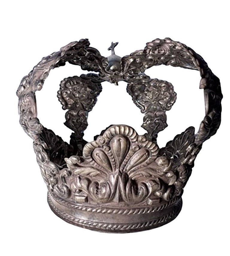 Late 20th Century Large Silver Crown from Peru For Sale at 1stDibs