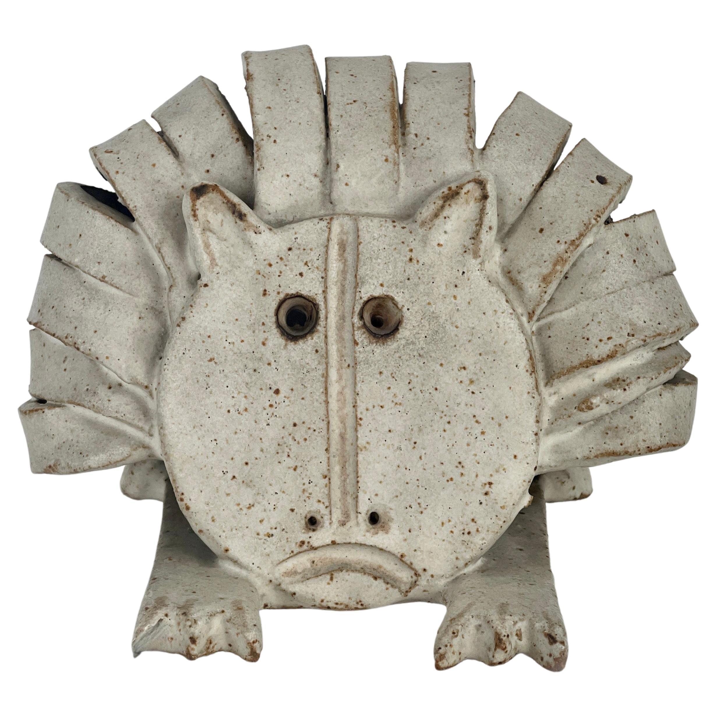 Bruno Gambone, Grotesque Sculpture in Painted Ceramic, Italy, 2003 For ...