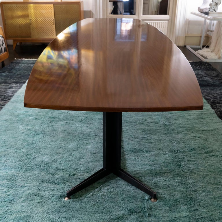 Late 20th Century Modern Conference / Dining Table Solid Walnut and ...