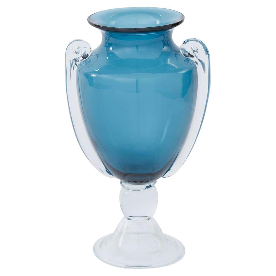 Vintage Decorative Flower Vase Swedish Art Glass Mid 20th Century