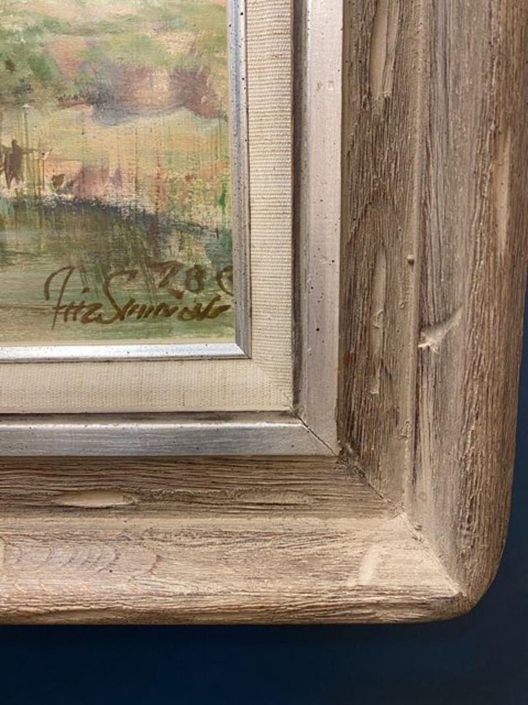 Late 20th Century Oil on Panel Painting, "the Pause" by Arthur Jay ...