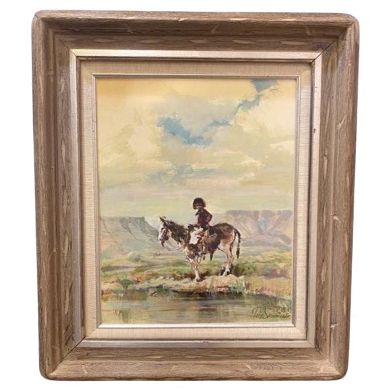 Late 20th Century Oil on Panel Painting, "the Pause" by Arthur Jay ...