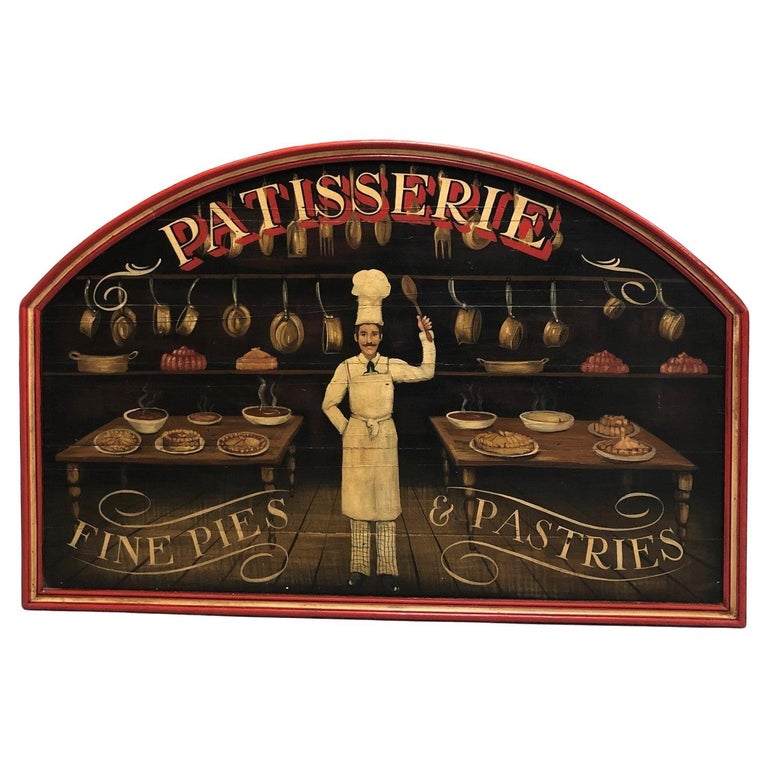 Late 20th Century Pastry Shop Sign Patisserie Fine Pies and Pastries ...