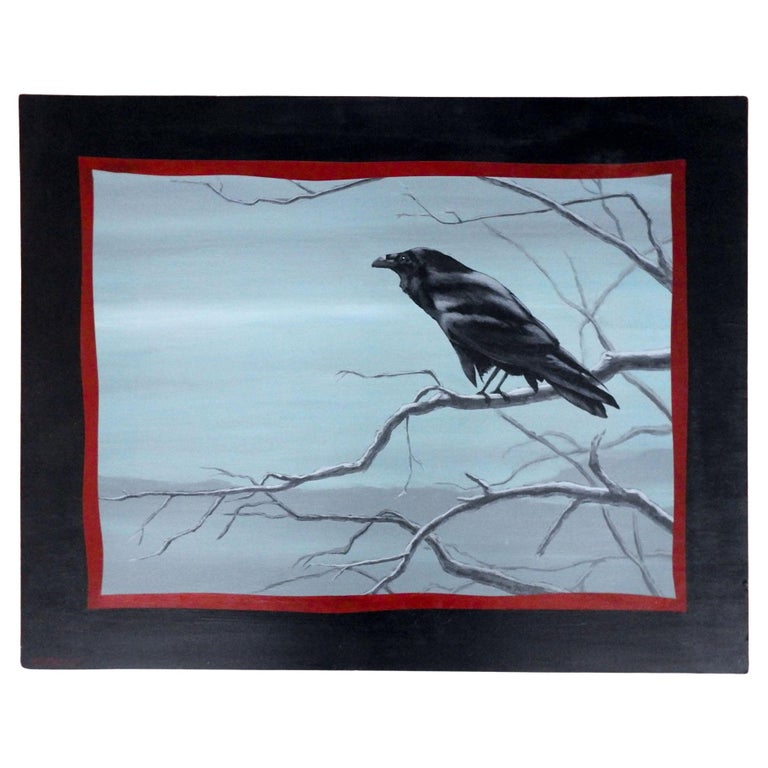 Late 20th Century Raven Painting For Sale at 1stDibs