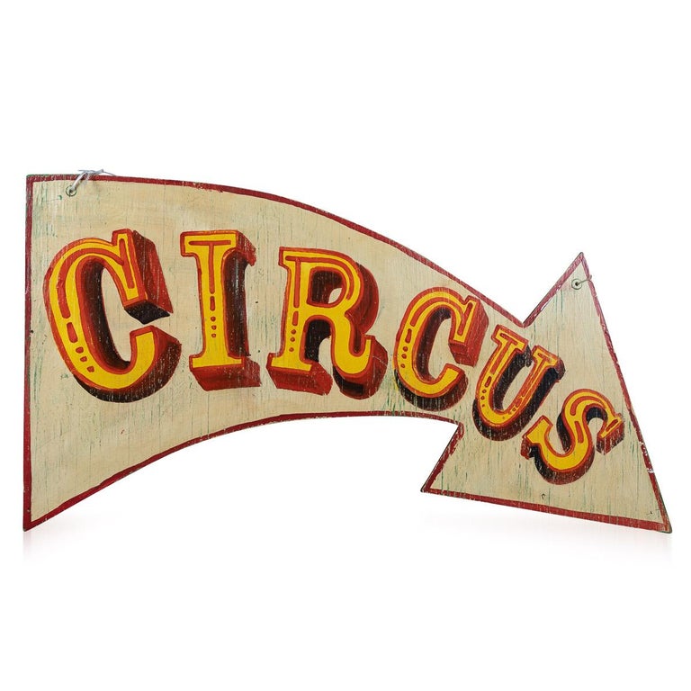 Late 20th Century Set of Four Fairground / Circus Signs at 1stDibs