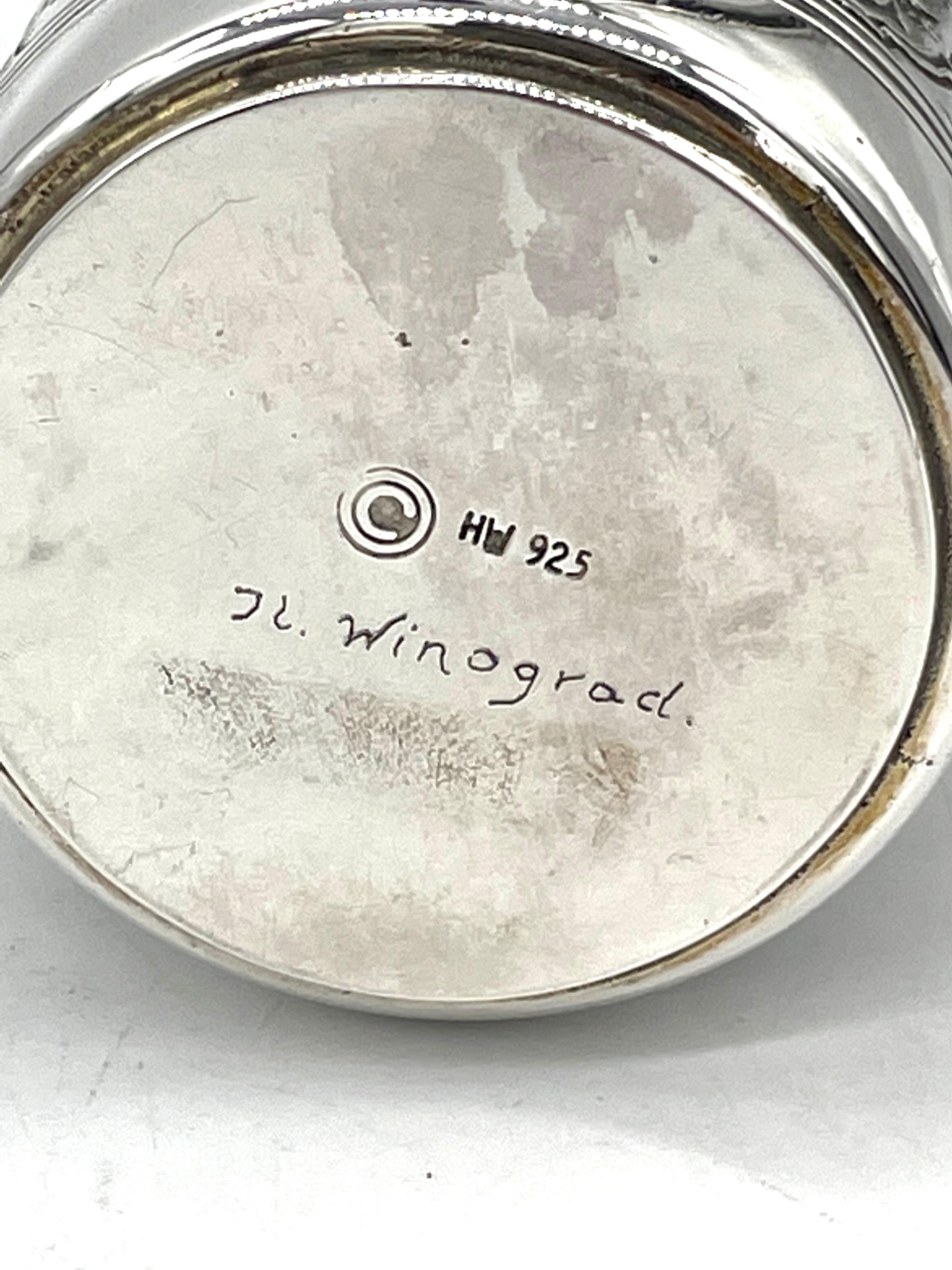 Late 20th Century American Silver Kiddush Cup by Henryk Winograd at 1stDibs