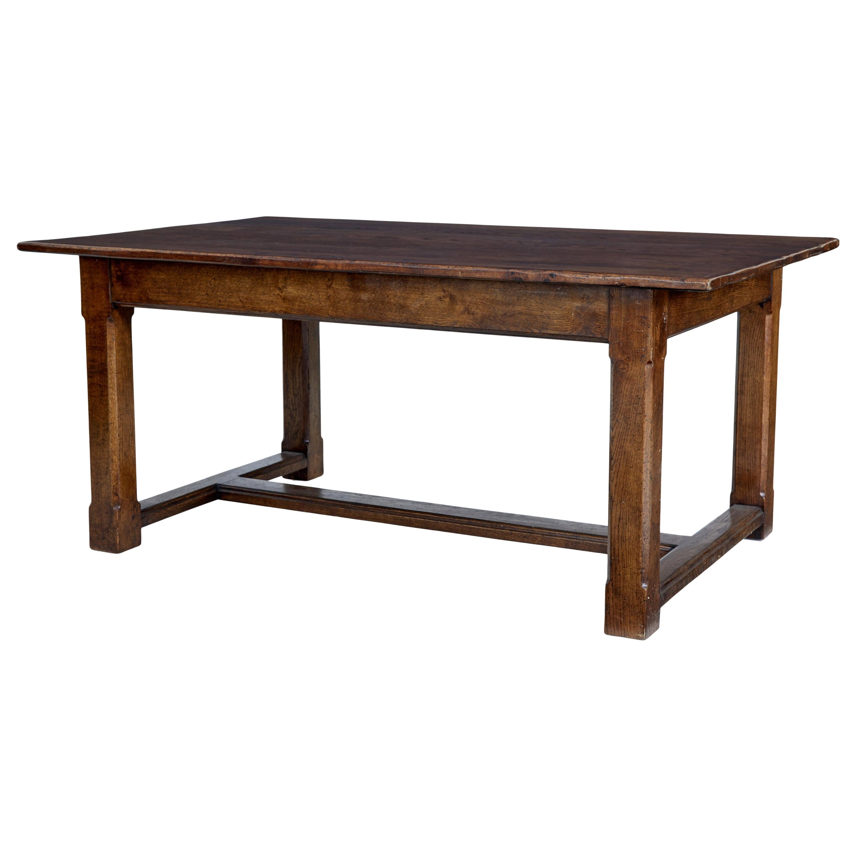 Late 19th Century Pugin Style Gothic Light Oak Refectory Table at 1stDibs