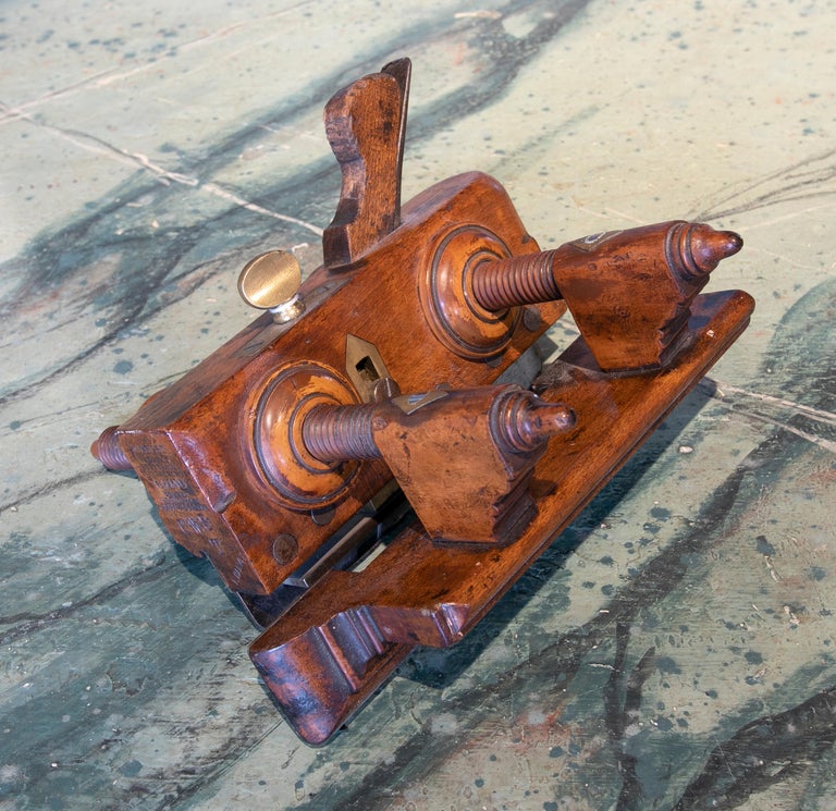 Late 20th Century Spanish Walnut Carpenter's Tool w/ Bronze Fittings ...