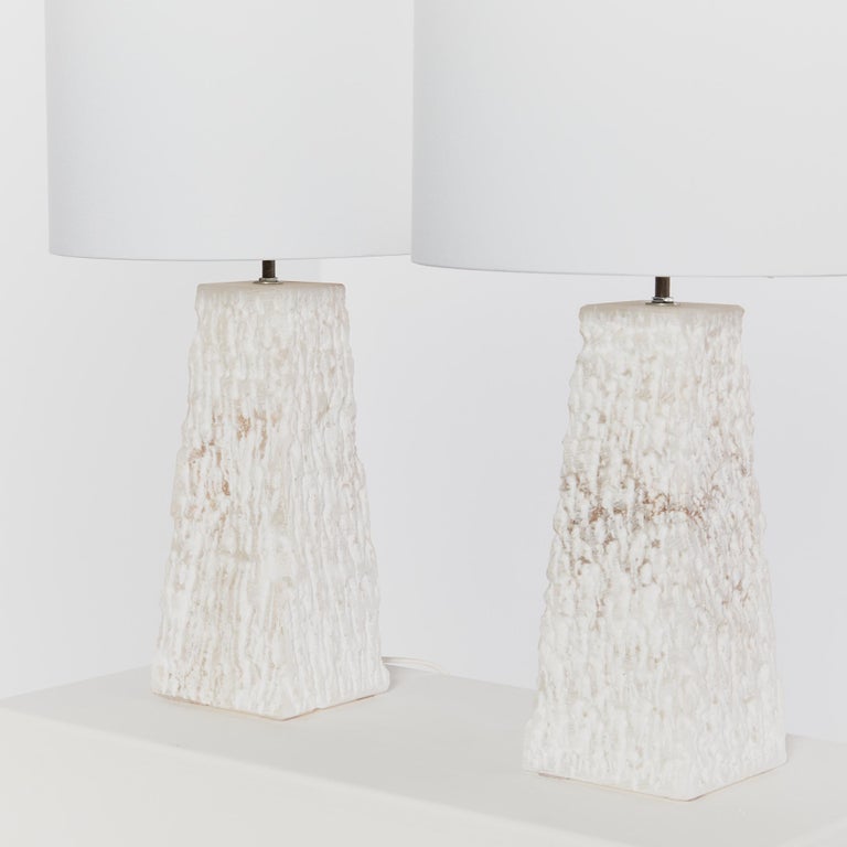 Late 20th Century stippled alabaster stone table lamps at 1stDibs