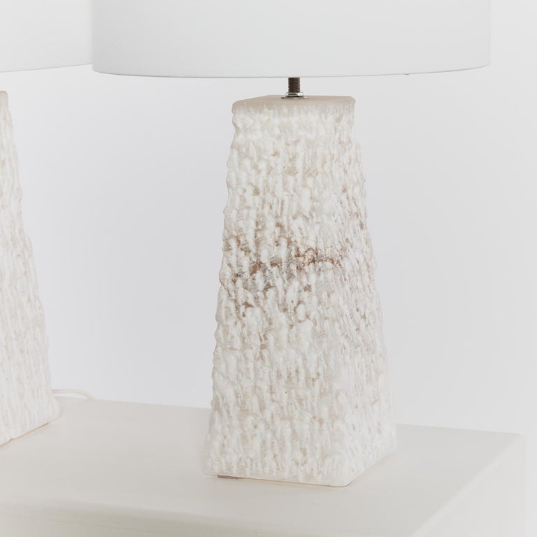 Late 20th Century stippled alabaster stone table lamps at 1stDibs