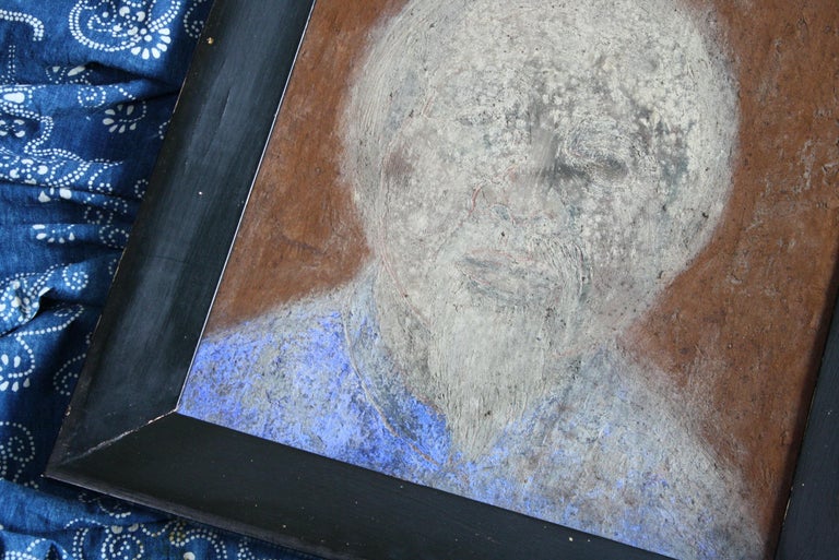 Late 20th Century Susan Jayne Hocking Pigment Painting Portrait, 1997 ...