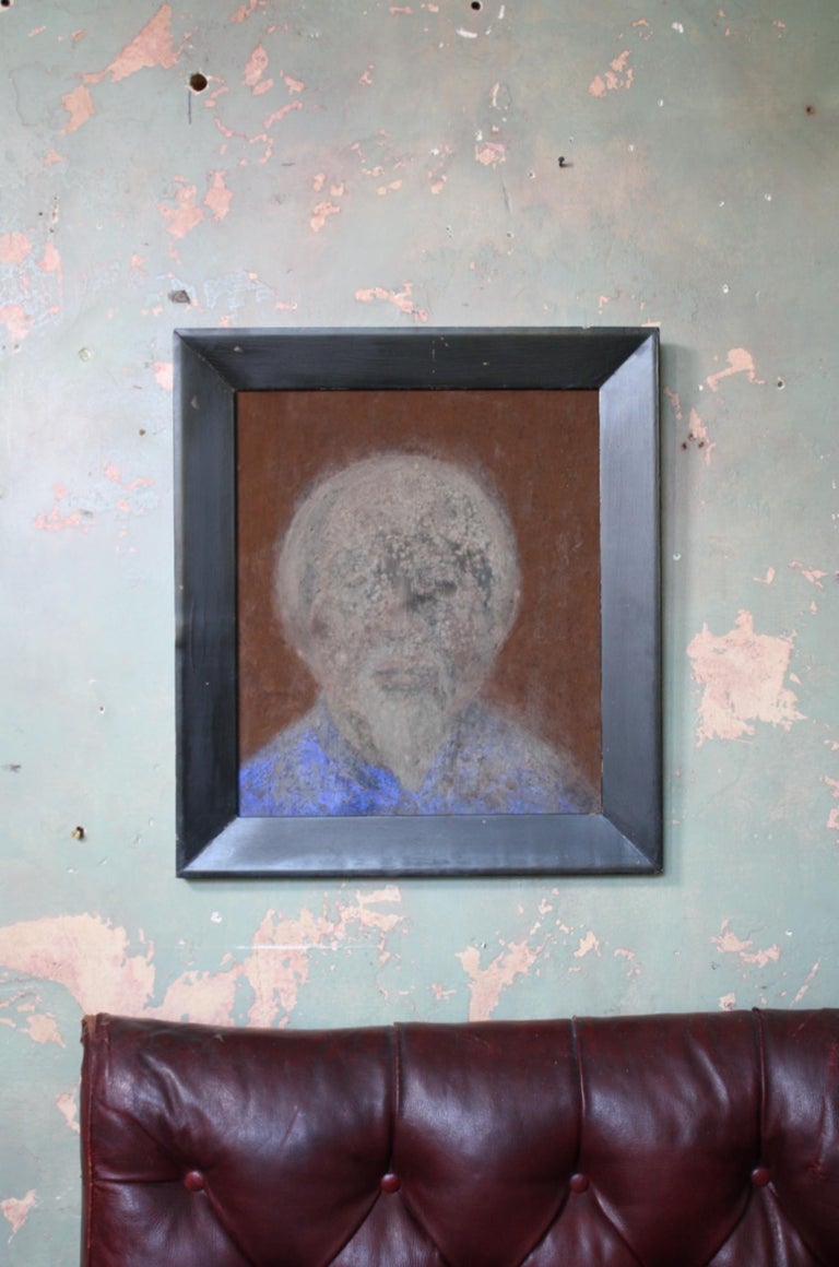 Late 20th Century Susan Jayne Hocking Pigment Painting Portrait, 1997 ...