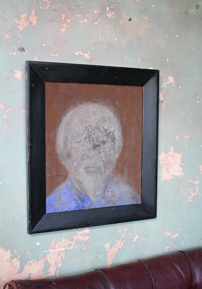 Late 20th Century Susan Jayne Hocking Pigment Painting Portrait, 1997 ...