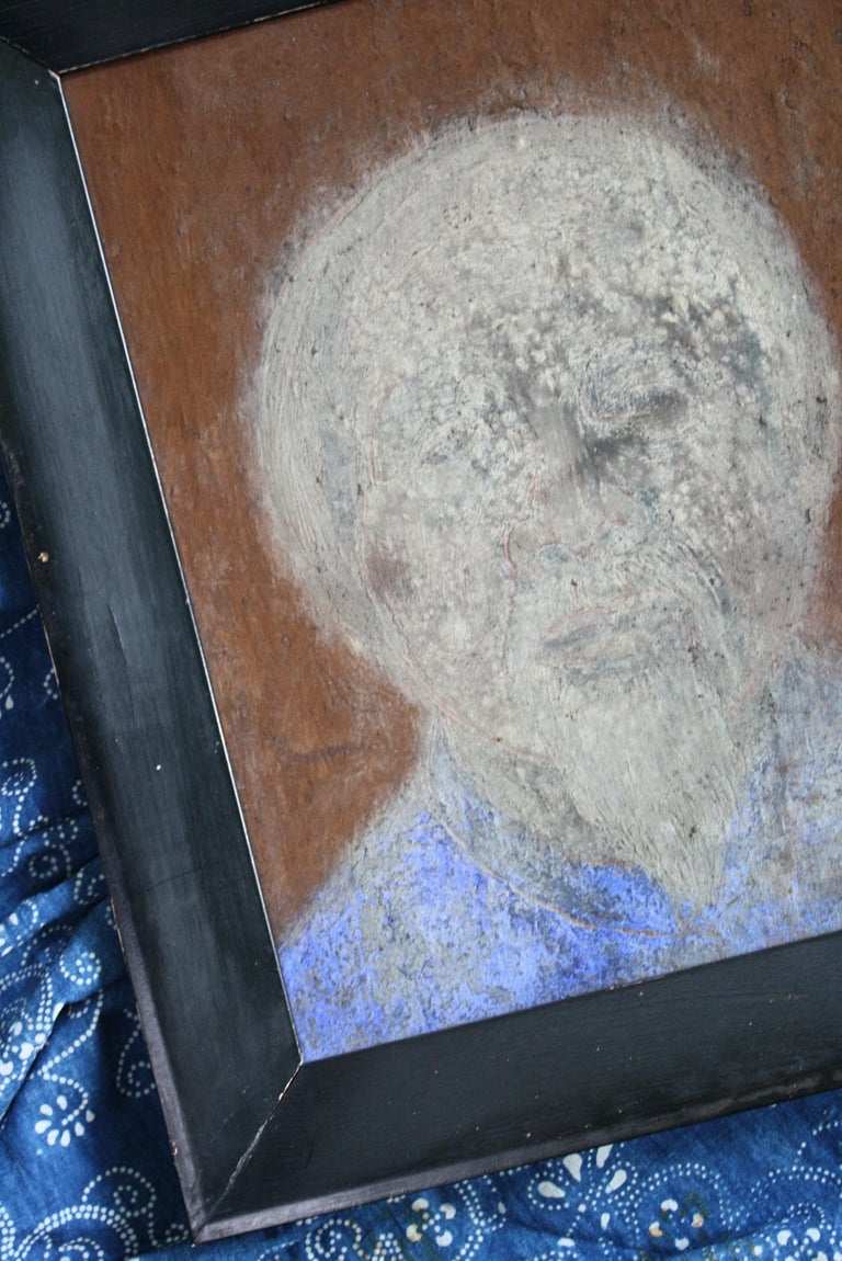 Late 20th Century Susan Jayne Hocking Pigment Painting Portrait, 1997 ...