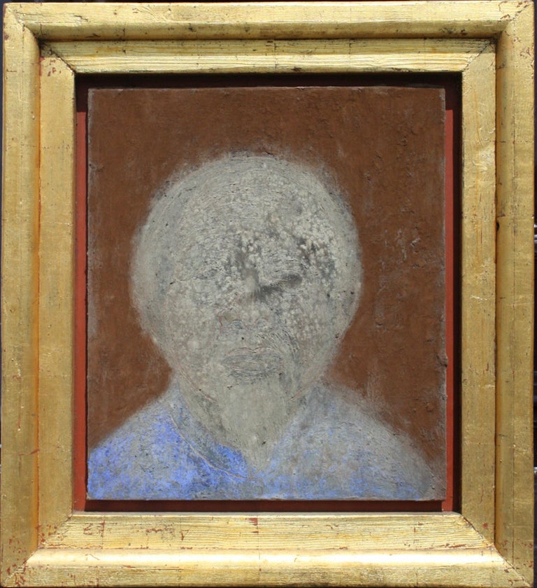 Late 20th Century Susan Jayne Hocking Pigment Painting Portrait, 1997 ...