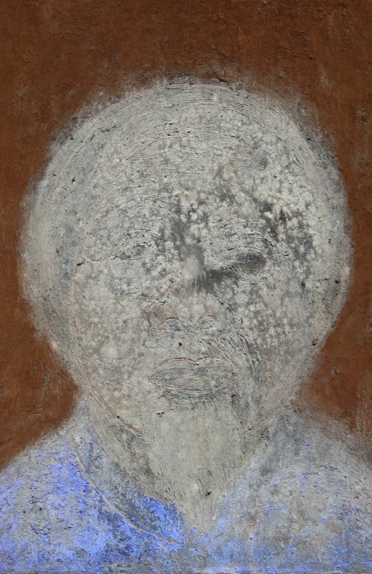 Late 20th Century Susan Jayne Hocking Pigment Painting Portrait, 1997 ...