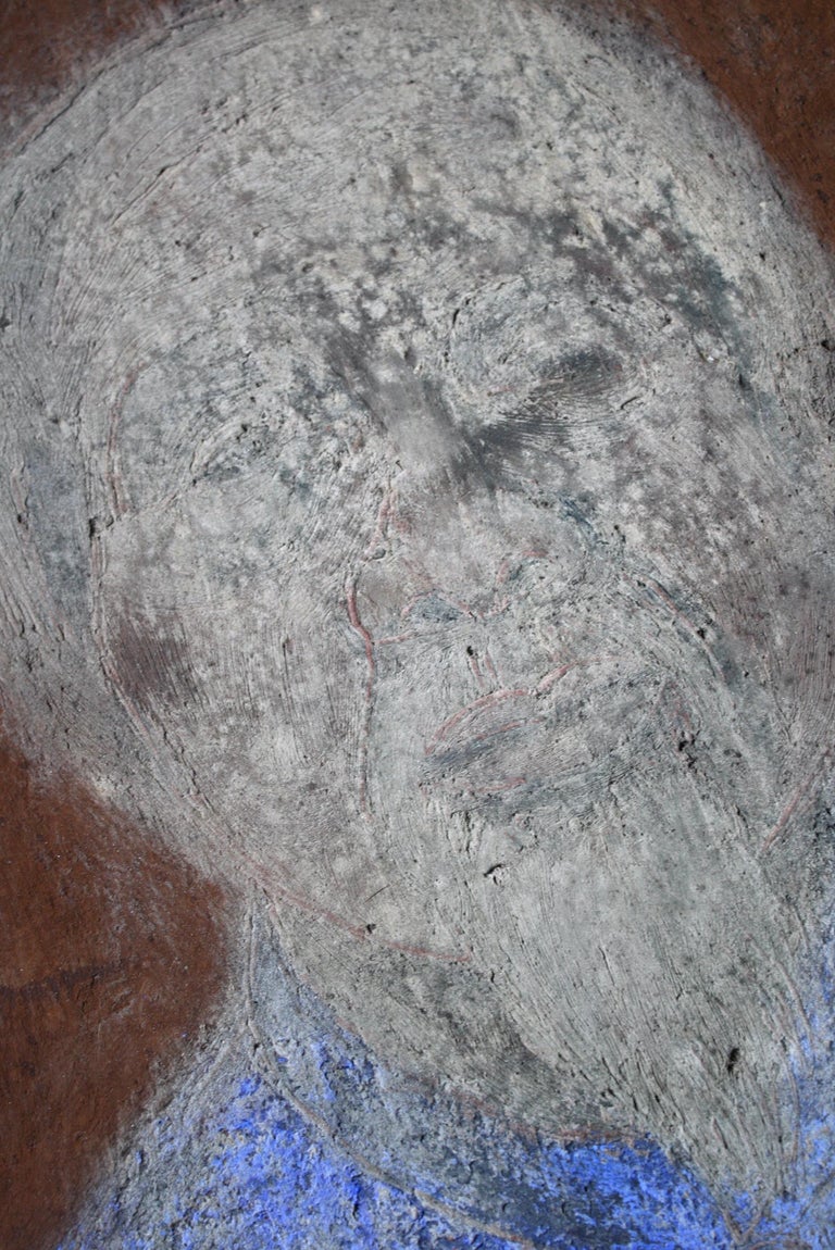 Late 20th Century Susan Jayne Hocking Pigment Painting Portrait, 1997 ...