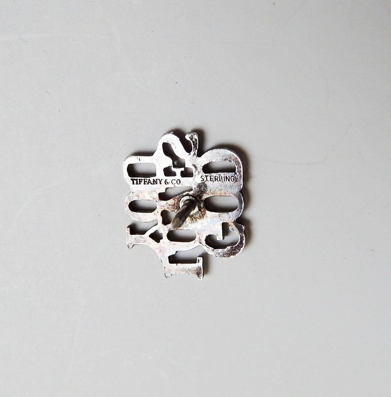 Late 20th Century Tiffany Sterling Silver God Loves You Lapel Tie Pin ...