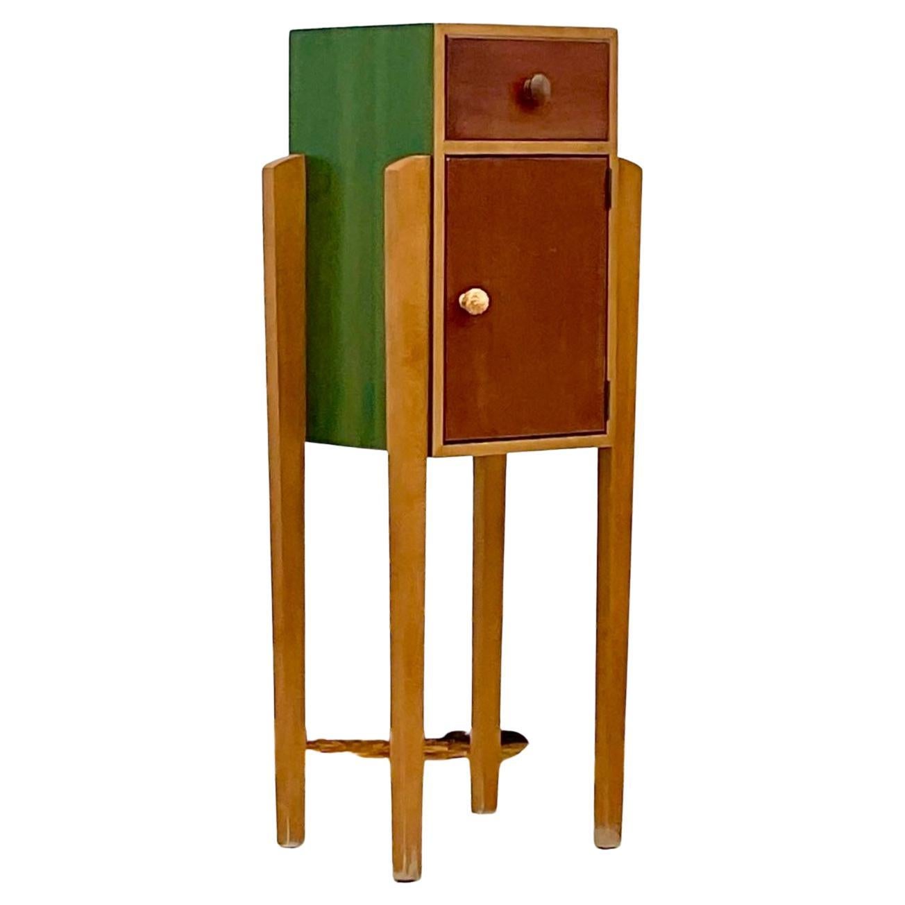 Late 20th Century Vintage a Boho Ethen Allen PostModern Telephone Table ...