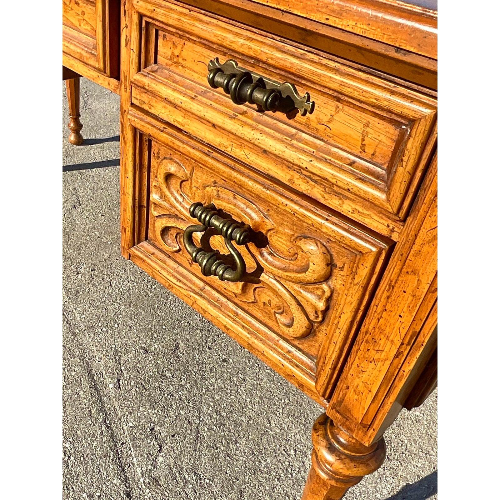 Late 20th Century Vintage Boho Drexel Writing Desk For Sale at 1stDibs ...