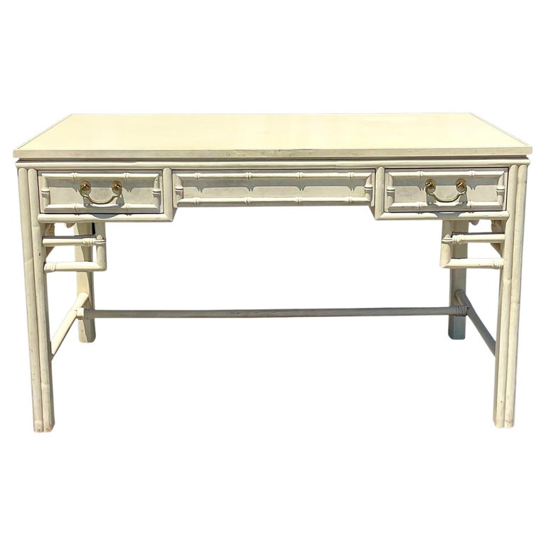 Late 20th Century Vintage Coastal Ficks Reed Writing Desk For Sale at ...