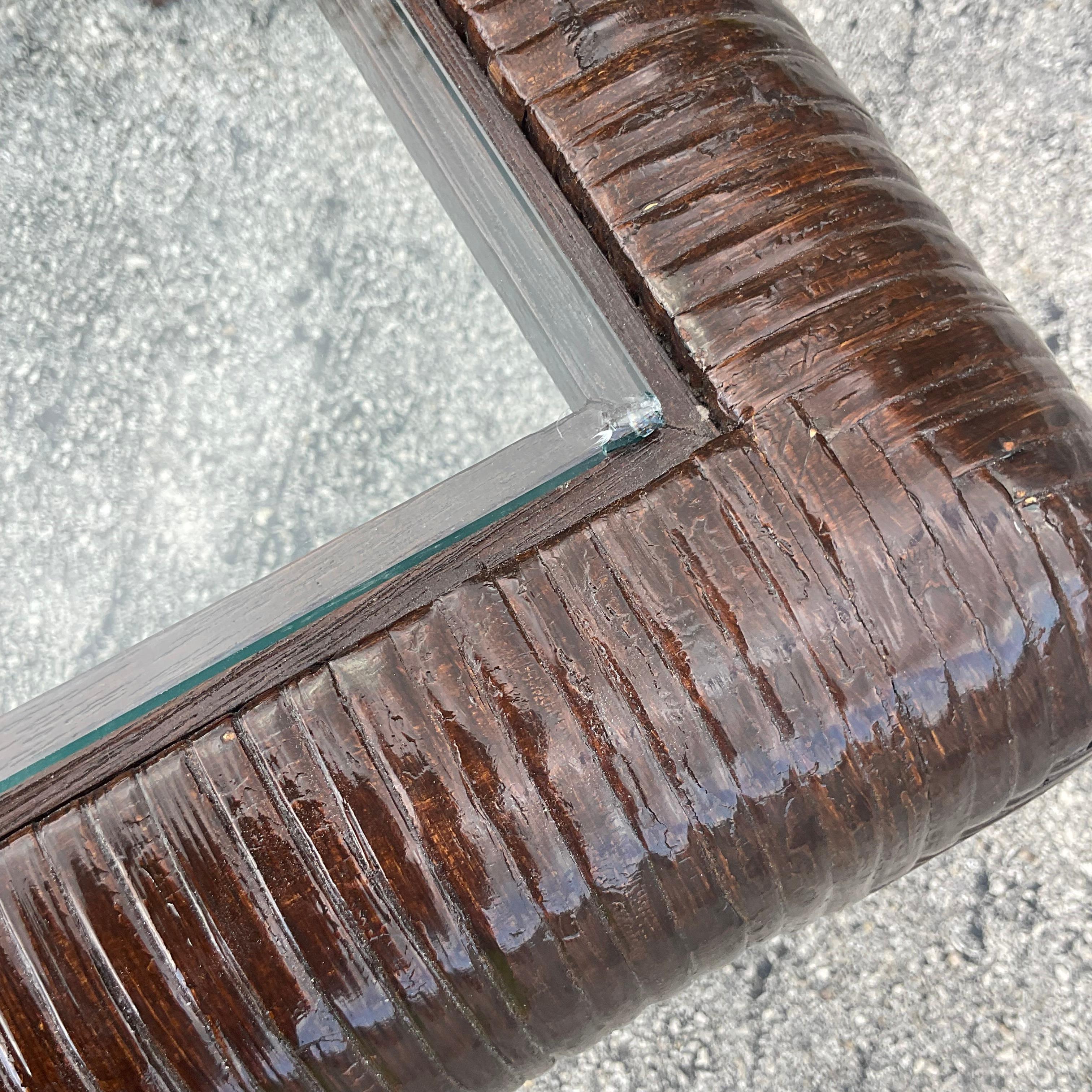Late 20th Century Vintage Coastal Wrapped Rattan Game Table For Sale at ...