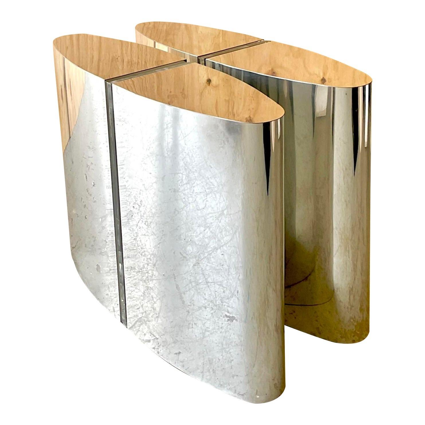 Late 20th Century Vintage Coastal Plaster Dolphin Pedestals - a Pair ...