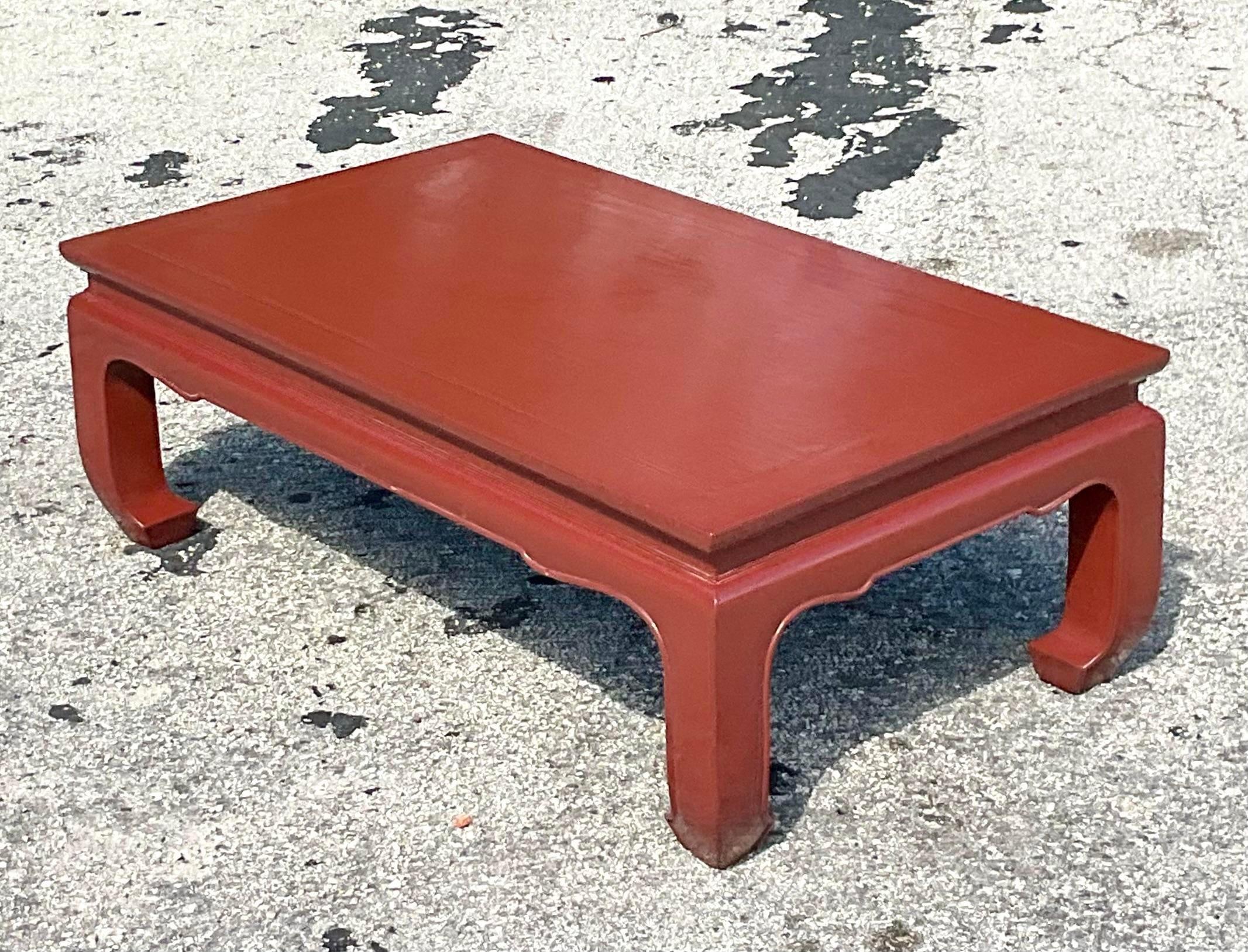 Late 20th Century Vintage Regency Lacquered Ming Coffee Table For Sale ...