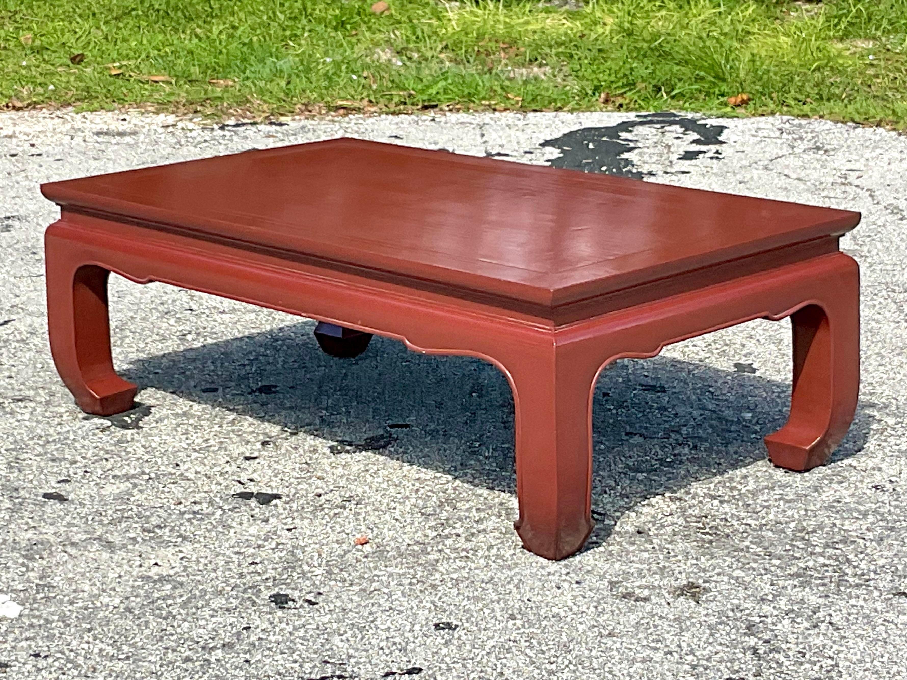 Late 20th Century Vintage Regency Lacquered Ming Coffee Table For Sale ...