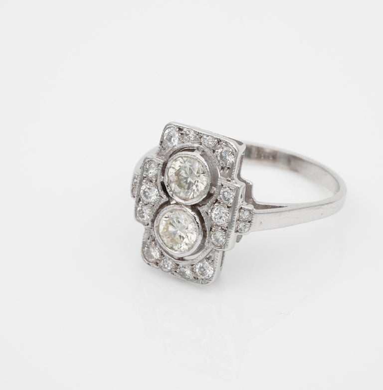 Late Art Deco .96 Carat I/J VVS Diamond Twin Ring For Sale at 1stDibs ...