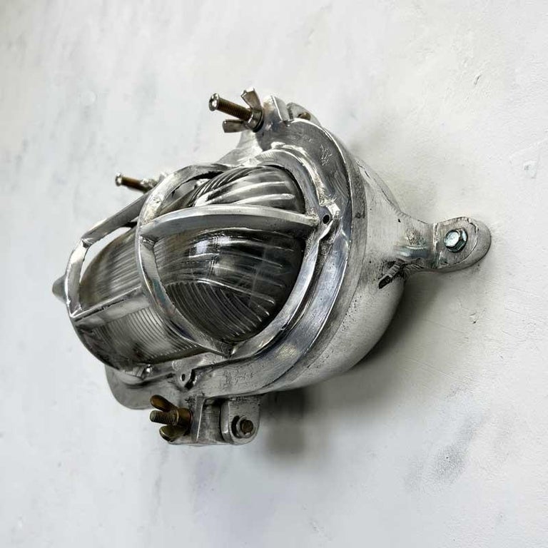 Late Century Vintage Industrial Cast Aluminium Prismatic Bulkhead Art ...