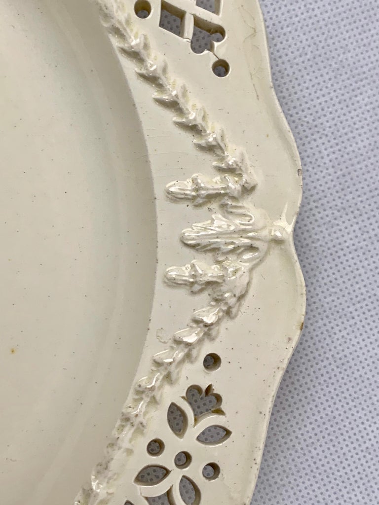 Antique Reticulated Creamware Plate-England, Late 18th Century at 1stDibs