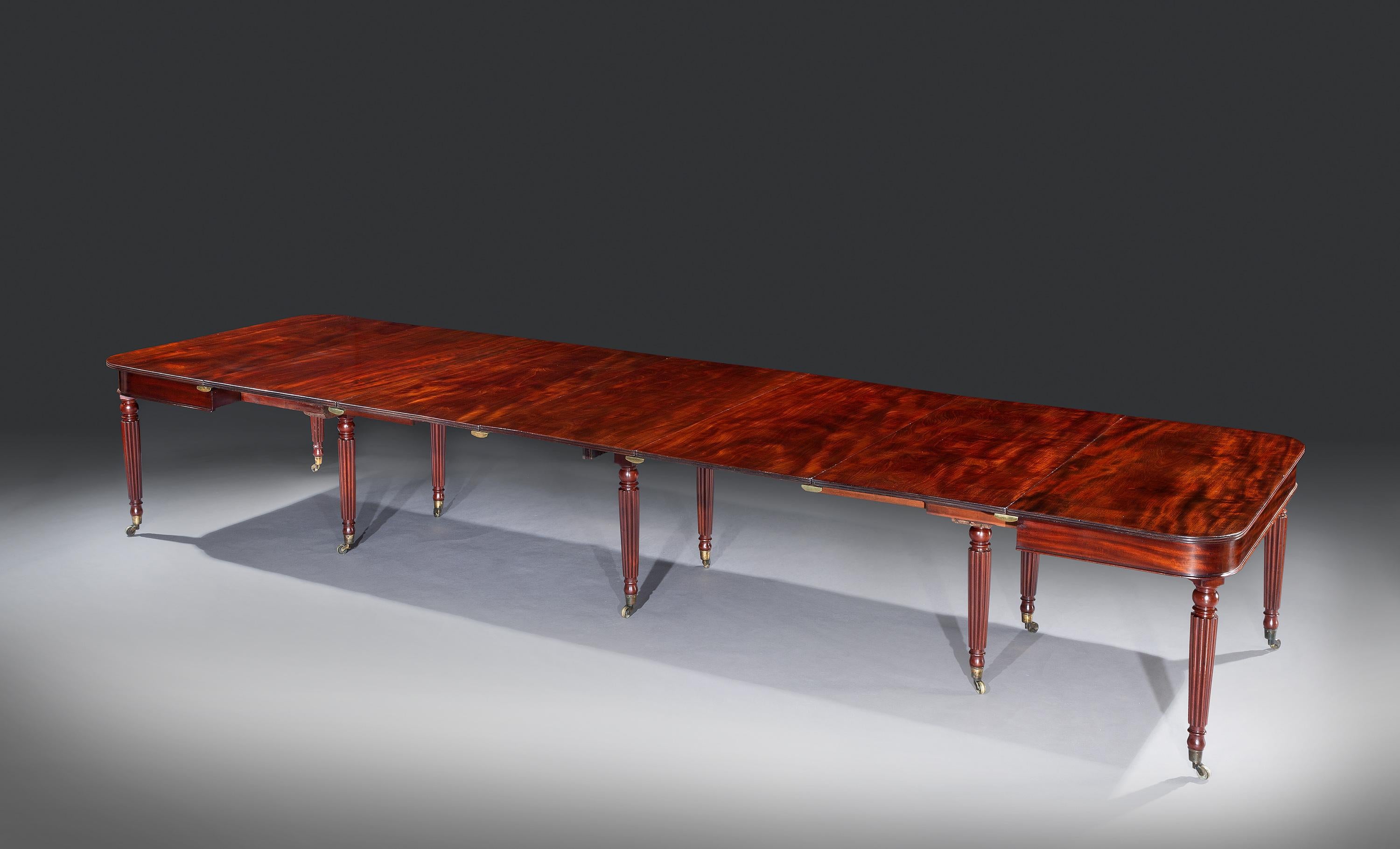 Late George III Regency Period Mahogany 'Imperial' Extending Dining ...