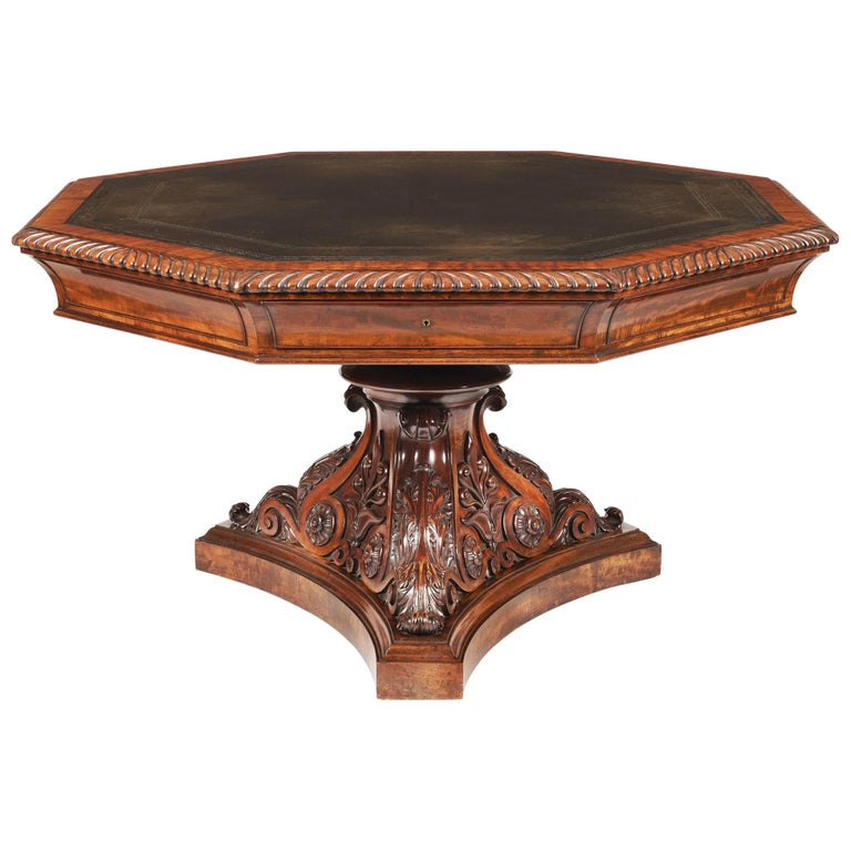 A Mid-Nineteenth Century Octagonal Library Table at 1stDibs | library ...